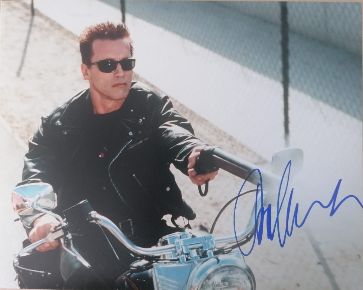 Arnold Schwarzenegger Signed Terminator 2 Picture - Authentic Memorabilia