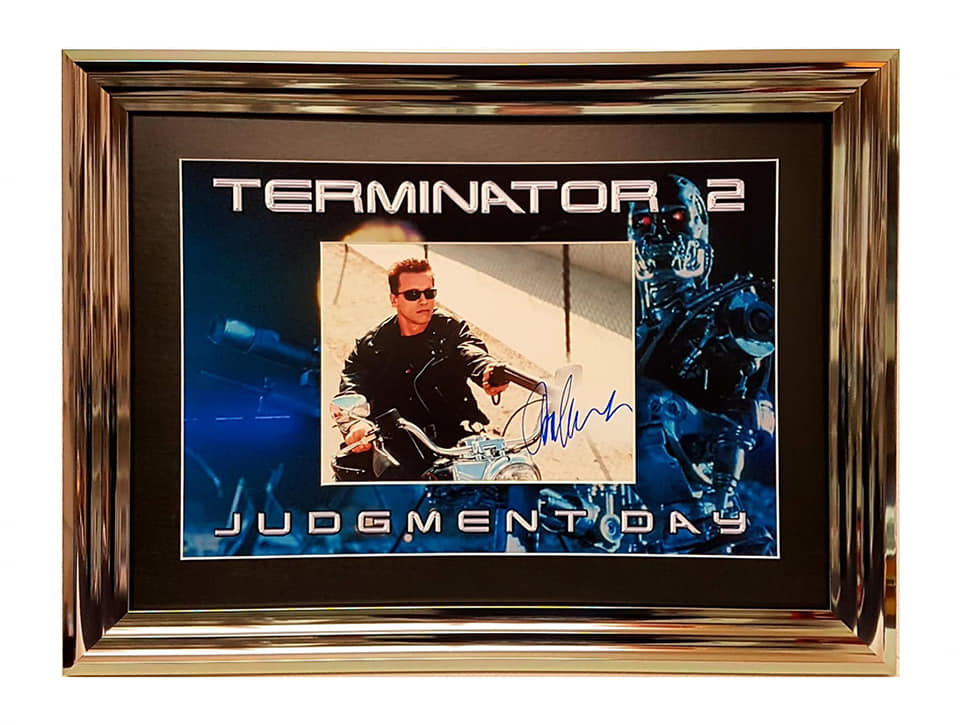 Arnold Schwarzenegger Signed Terminator 2 Picture - Authentic Memorabilia