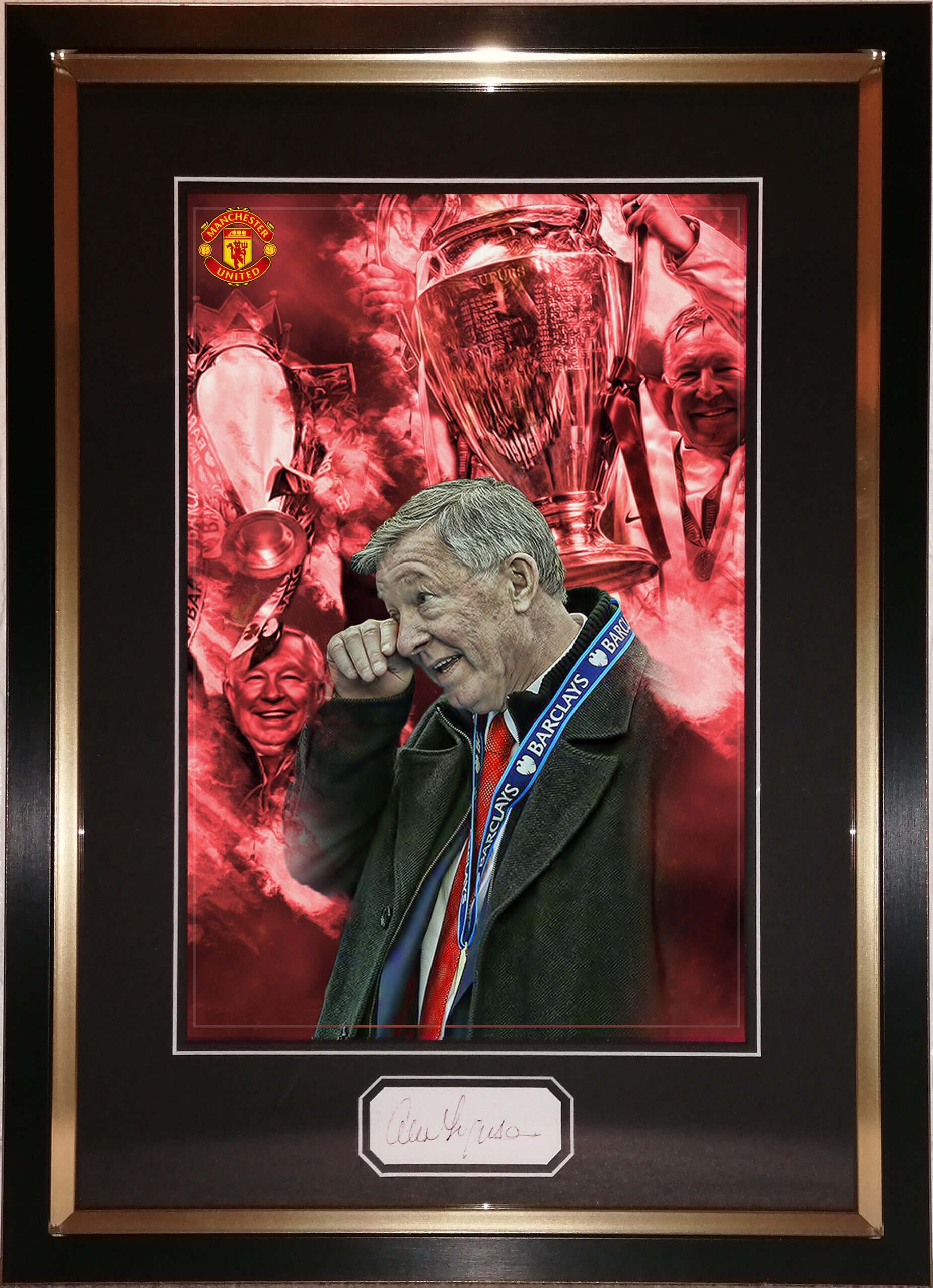 Sir Alex Ferguson Autograph - Authentic Memorabilia